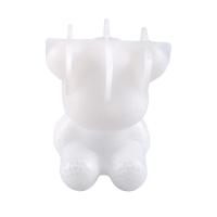 China DIY Crystal Dropping Gel Diamond Bear Mold Cute 3D Diamond Bear Cartoon Gypsum Silicone Mold for sale