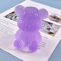 China DIY Crystal Dropping Gel Diamond Bear Mold Cute 3D Diamond Bear Cartoon Gypsum Silicone Mold for sale