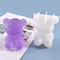 China DIY Crystal Dropping Gel Diamond Bear Mold Cute 3D Diamond Bear Cartoon Gypsum Silicone Mold for sale