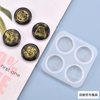 China DIY Crystal Dropper Glue Mold, Religious Symbol Hanging Decoration, Token Silicone Mold Manufacturer, Spot Wholesale for sale