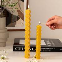 China Ins Wind Love Hexagonal Flower Honeycomb Candle Mold DIY Bee Pattern Long Rod Aromatherapy Candle Silicone Mold for sale