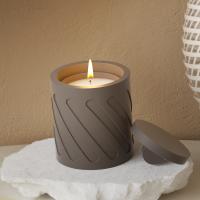 China Crystal Dropper Resin Circular Stripe Storage Can DIY Gypsum Candle Cup Container Silicone Mold for sale