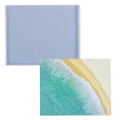 China DIY Crystal Dropping Gel Platform Mold Large 26cm Rectangular Platform Tray Rectangular Silicone Mold for sale