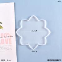 China DIY Crystal Dropper Mold Homemade Beautiful Lotus Coaster Silicone Mold Manufacturer Spot Wholesale for sale