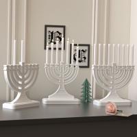 China Hanukkah Candlestick Silicone Mold European Hanukkah Lamp Stand Aromatherapy Candlestick Gypsum Mold for sale