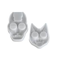 China Halloween DIY Alien Devil Cat Head Tiger Head Outdoor Self Defense Hand Chain Keychain Silicone Mold for sale