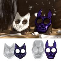 China Halloween DIY Alien Devil Cat Head Tiger Head Outdoor Self Defense Hand Chain Keychain Silicone Mold for sale