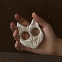 China Halloween DIY Alien Devil Cat Head Tiger Head Outdoor Self Defense Hand Chain Keychain Silicone Mold for sale