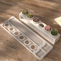 China DIY Aromatherapy Gypsum Resin Mold Simple Assembly Six Grid Cup Storage Display Rack Silicone Mold for sale