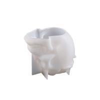 China Crystal Dropper Resin Rose Skull Pen Holder Silicone Mold DIY Gypsum Cement Ornament Grinder for sale