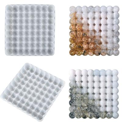 China DIY Resin Drip Magic Ball Air Cushion Plaster Pad Grinding Mold Round Bead Cup Pad Display Stand Hanging Tag Silicone Mold for sale