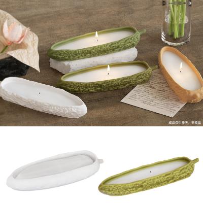 China Resin Gypsum Bitter Gourd Storage Box Storage Can Grinding Tool DIY Aromatherapy Candle Cup Decoration Silicone Mold for sale