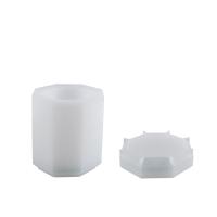China Crystal Dropper Gypsum DIY Grinding Tool Octagonal Pen Holder Storage Box Silicone Mold Source Wholesale for sale