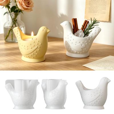 China Ins Dot Relief Bird Storage Can, Platform, Silicone Mold, DIY Aromatherapy Gypsum Candle Container, Base Mold for sale