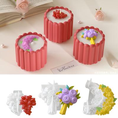 China Ins Dot Relief Bird Storage Can, Platform, Silicone Mold, DIY Aromatherapy Gypsum Candle Container, Base Mold for sale