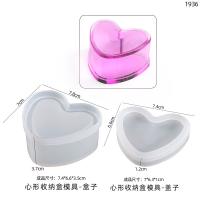 China DIY Crystal Dropper Resin Mold Hexagonal Heart-shaped Storage Box Silicone Mold Wholesale for sale
