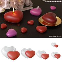 China DIY Drip Glue Love Small, Medium, Mini Mirror Candle Handheld Gift Gypsum Ornament Silicone Mold for sale