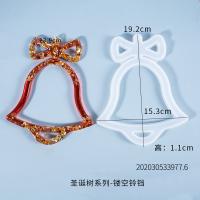 China DIY Crystal Dropping Mold Christmas Series Hanging Bell Moon Christmas Theme Silicone Mold for sale
