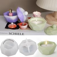 China DIY Crystal Dropper Cement Storage Tank, Silicone Grinding, Polygonal Diamond Shaped Gypsum Candle Cup Decoration, Silicone Mold for sale
