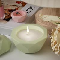 China DIY Crystal Dropper Cement Storage Tank, Silicone Grinding, Polygonal Diamond Shaped Gypsum Candle Cup Decoration, Silicone Mold for sale