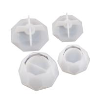 China DIY Crystal Dropper Cement Storage Tank, Silicone Grinding, Polygonal Diamond Shaped Gypsum Candle Cup Decoration, Silicone Mold for sale