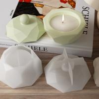 China DIY Crystal Dropper Cement Storage Tank, Silicone Grinding, Polygonal Diamond Shaped Gypsum Candle Cup Decoration, Silicone Mold for sale