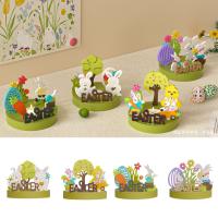 China Easter Candle Holder Insert Board Ornament Silicone Mold DIY Spring New Life Flourishing All Things Su English Mold for sale