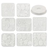 China Easter Candle Holder Insert Board Ornament Silicone Mold DIY Spring New Life Flourishing All Things Su English Mold for sale