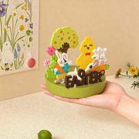 China Easter Candle Holder Insert Board Ornament Silicone Mold DIY Spring New Life Flourishing All Things Su English Mold for sale