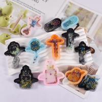 China DIY Crystal Dropper Gum Mirror Demon Angel Quicksand Pendant Keychain Pendant Silicone Mold for sale