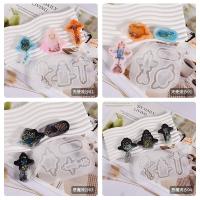 China DIY Crystal Dropper Gum Mirror Demon Angel Quicksand Pendant Keychain Pendant Silicone Mold for sale