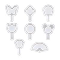 China DIY Crystal Dropping Gel Butterfly Bear Leaf Fan Drifting Sand Pendant Keychain Pendant Silicone Mold for sale