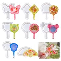 China DIY Crystal Dropping Gel Butterfly Bear Leaf Fan Drifting Sand Pendant Keychain Pendant Silicone Mold for sale