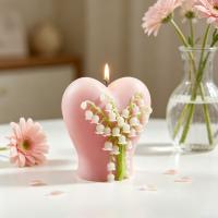 China Cross Border Love Orchid Ornament Silicone Mold DIY Aromatherapy Heart Shaped Candle Table Gypsum Mold for sale