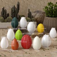 China Easter Egg Scented Candle Silicone Mold DIY Gypsum Scented Stone Oval Egg Shaped Candle Mold for sale