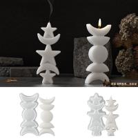 China New Candle Ornament Silicone Mold DIY Aromatherapy Candle Companion Gift Sun Moon Star Moon Ornament Mold for sale