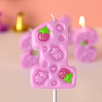 China Strawberry Digital Mirror Table Silicone Mold DIY Aromatherapy Gypsum Digital Gift Candle Mold for sale