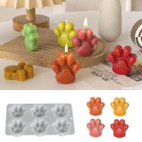 China Liulian Dog Claw Aromatherapy Candle Silicone Mold DIY Cake Cheese Chocolate Flip Sugar Mold for sale