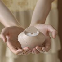 China Simple Style Aromatherapy Gypsum Storage Jar Dropper Mold DIY Fat Pentagram Candle Cup Silicone Mold for sale