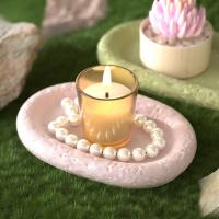 China Diy Oval Cement Gypsum Stone Texture Tray Aromatherapy Dish Storage Tray Ornament Silicone Mold for sale