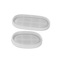 China Diy Oval Cement Gypsum Stone Texture Tray Aromatherapy Dish Storage Tray Ornament Silicone Mold for sale