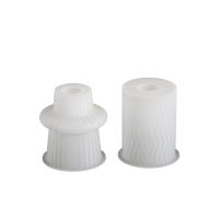 China Nordic Ins Style Striped Cylindrical Candle Holder Silicone Mold DIY Aromatherapy Candle Base Gypsum Mold for sale
