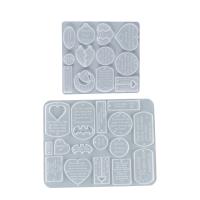 China Crystal Drip Glue DIY Resin Mold Father's Mother's Day Blessings Keychain Pendant Silicone Mold for sale