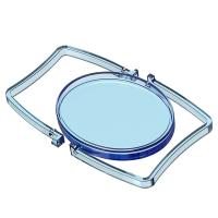 China DIY Crystal Dropping Mold Creative Elliptical Makeup Mirror Acrylic Lens Silicone Mold Wholesale for sale