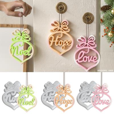 China Fragrance Stone Aromatherapy Christmas Festival Listing Silicone Mold DIY Noel Hope Love Gypsum Mold for sale