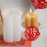 China Crystal Drip Glue Love Lace Column Silicone Grinding Tool DIY Gypsum Candle Table Silicone Mold for sale