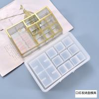China DIY Crystal Dropper Makeup Brush Storage Box Mold, Lipstick Multi-purpose Storage Box, Gypsum Silicone Mold for sale