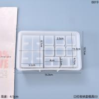 China DIY Crystal Dropper Makeup Brush Storage Box Mold, Lipstick Multi-purpose Storage Box, Gypsum Silicone Mold for sale