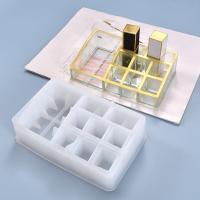 China DIY Crystal Dropper Makeup Brush Storage Box Mold, Lipstick Multi-purpose Storage Box, Gypsum Silicone Mold for sale