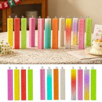 China Spanish English Letter Long Candle Silicone Mold DIY Aromatherapy Stick Wax Gypsum Decoration Mold for sale